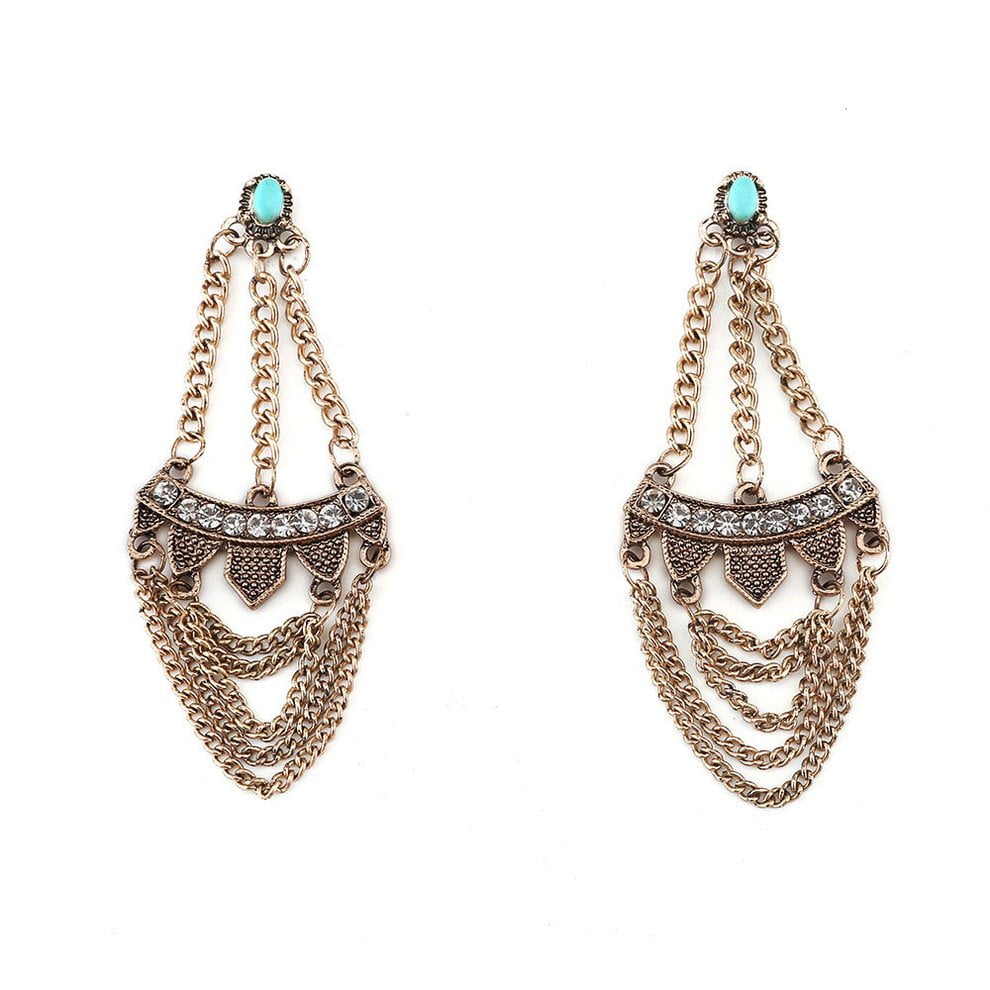 Bohemian Style Female Eardrop Shiny Ear Stud Exquisite Girl Ear ...