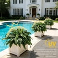 49 inch 96 Leaves Ferns Large, Artificial Outdoors Faux Fern for Porch ...