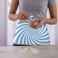 Blue Vortex Half Waist Apron Abstract White Sky Blue Spiral Optical ...