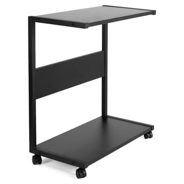 VIVO Black Mobile PC Cart with Storage, Computer Tower Floor Stand ...