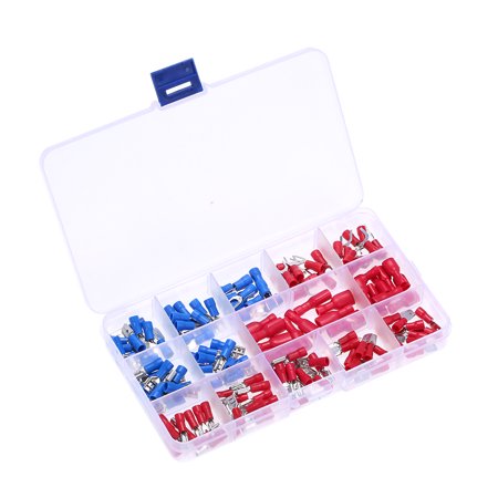 140Pcs/Box Assorted Insulated Terminals Crimp Electrical Wire Cable ...