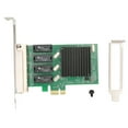 PCIE NIC Network Card 4 RJ45 Ports PCI Express Ethernet LAN Adapter for ...