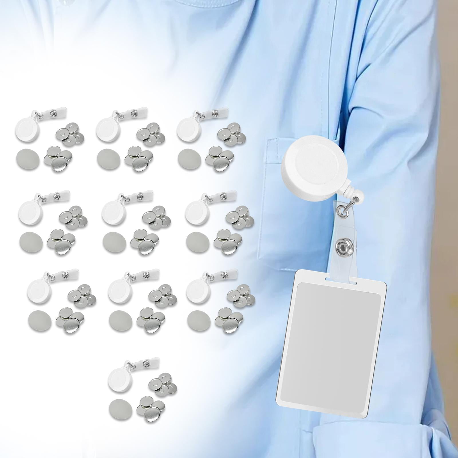 10x portatarjetas de identificación extensible, Clip para placa con ...