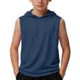 CHEEREAM Boys Tank Top Athletic Sleeveless Hoodies Basic Workout Tops ...
