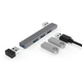 Aluminum Alloy Right Angled USB Hubs 4 Port USB3.0 Type C and USB2.0 ...