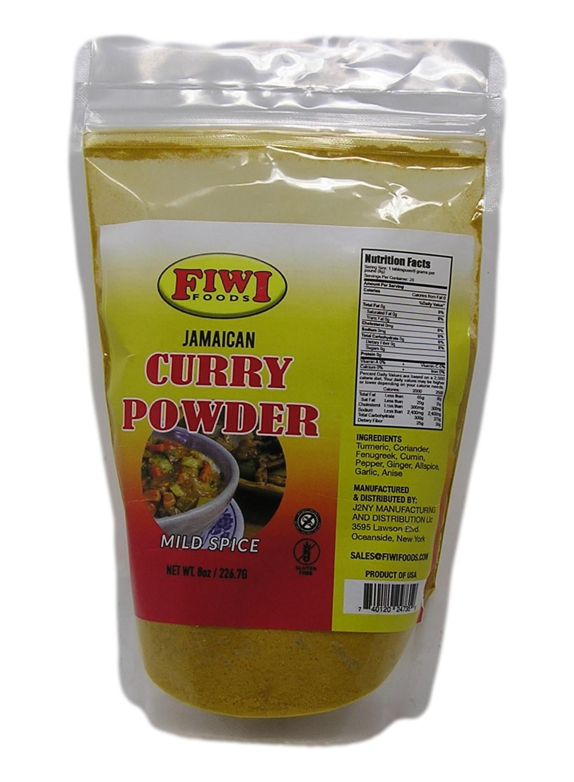Fiwi Foods Jamaican Curry Seasonings Powder, Net 8 oz. - Walmart.com