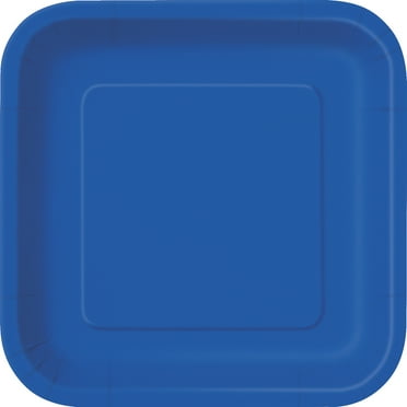 9" Square Royal Blue Party Plates, 14ct - Walmart.com