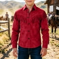 Byoo Little Boys Western Fringe Shirt Soft Suede Like Fabric Long ...