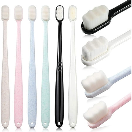6 Pieces Micro Nano Toothbrush Extra Soft Toothbrush Ultra Soft ...