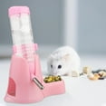 2-in-1 Small Pet Water Bottle and Feeder Stand, No Leak Gravity Waterer ...