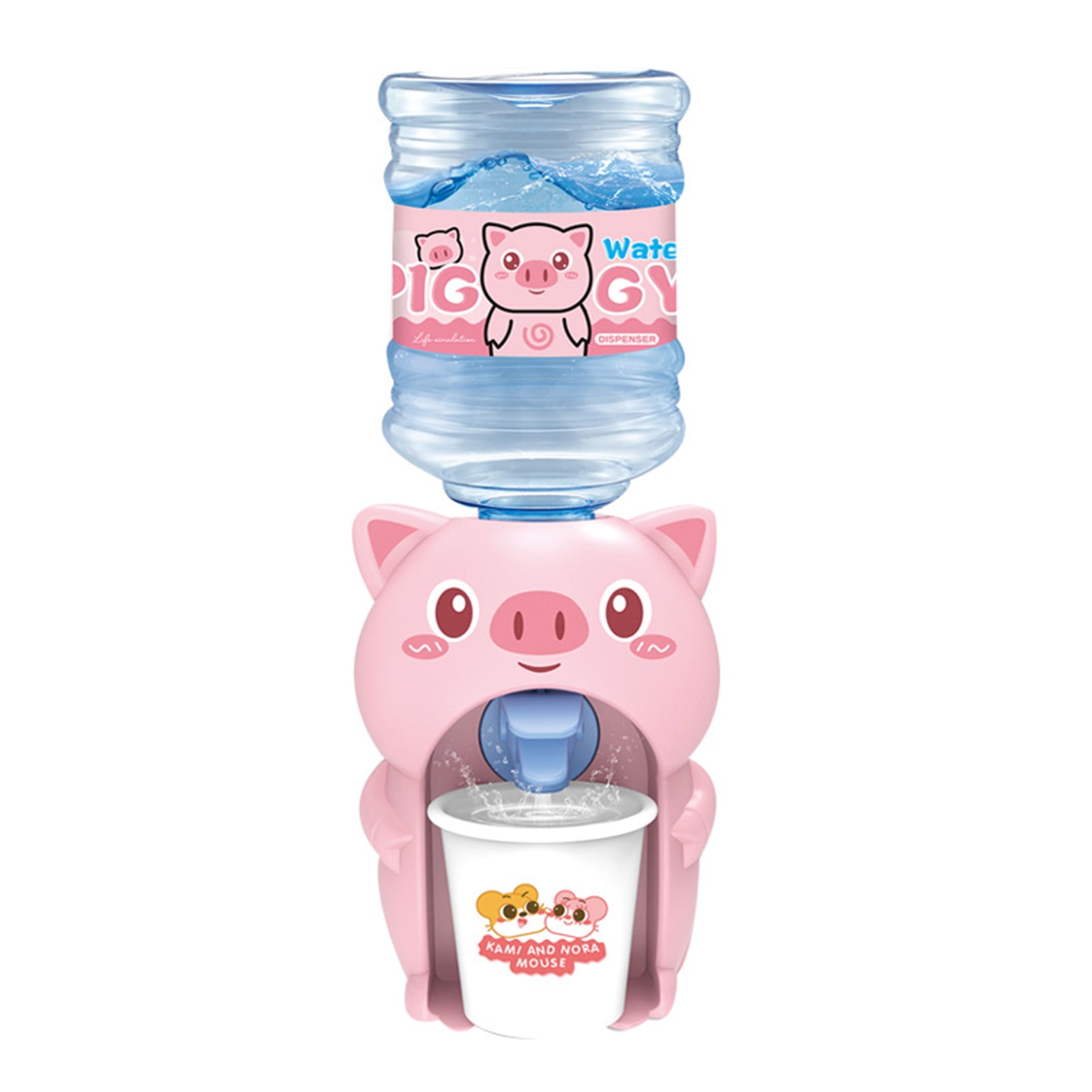 Cartoon Pig Mini Drinking Fountain Water Dispenser Kids Pretend Play ...