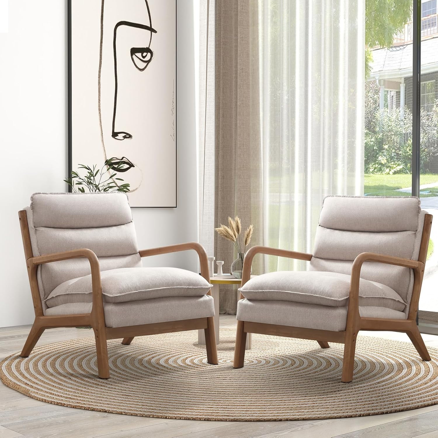 Click here for Bonzy Home Mid Century Modern Accent Chair Set Of... prices