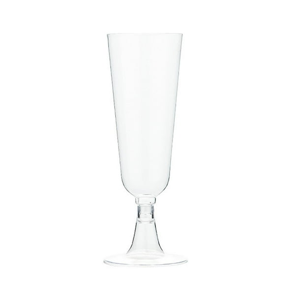 Copa de vino de plástico desechable, copa de champán de cóctel alta de 4,5 oz/130 ml para vino ...