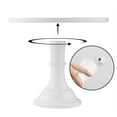 "Last Confection 11"" White Round Cake Stand - Durable Melamine Display Platter" - Walmart.com