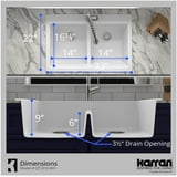 Karran Usa Qt-810-Pk1 Quartz Qt 33" Drop In Double Basin Quartz ...