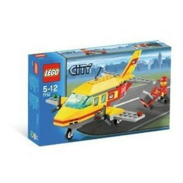 Lego City Building Set #7732, Bright Yellow Air Mail Plane with ...