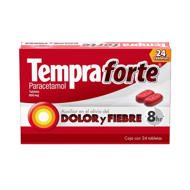 Tempra Forte adultos 650 mg 24 tabletas | Bodega Aurrera en línea