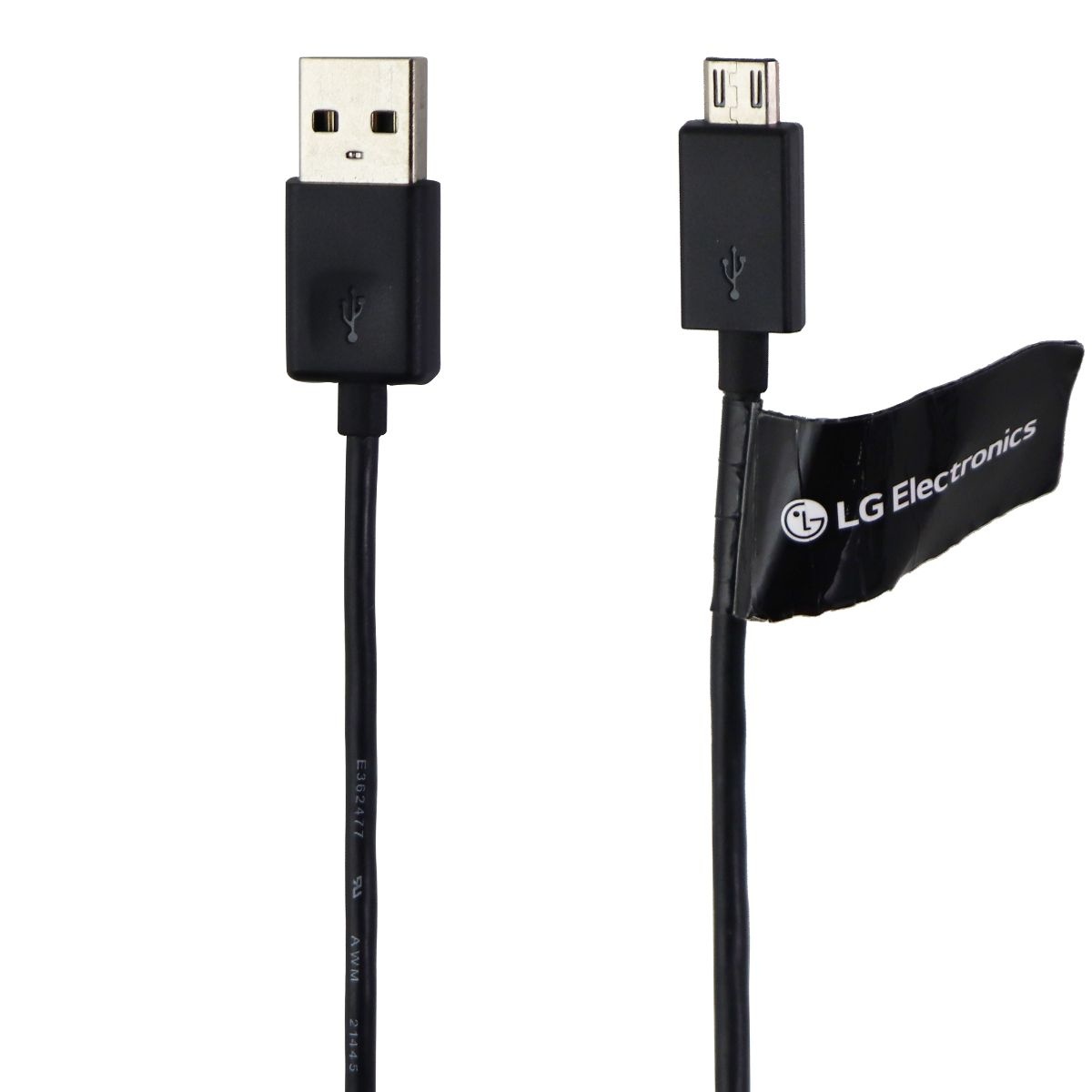 LG USB Data Cable (Micro-USB) to USB Charging/Transfer Cable - Black ...
