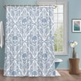 Baroque Style Shower Curtain for Bathroom, Grey Blue Skull Classical ...