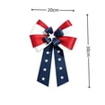 MMJ Patriotic Bow Wreath Attachment Red White Blue Star Ribbon for 4th ...