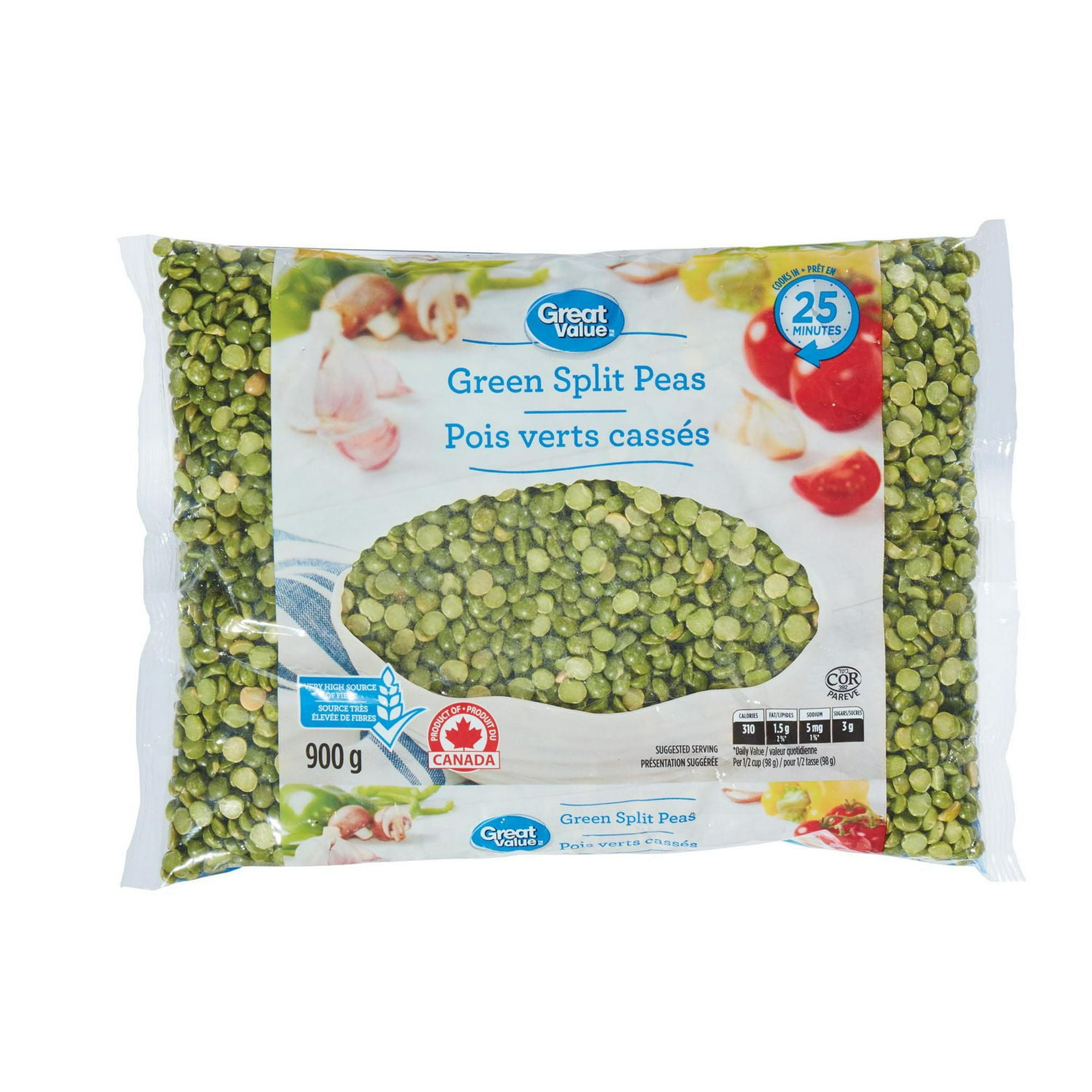 Click here for Great Value Green Split Peas 900 G prices