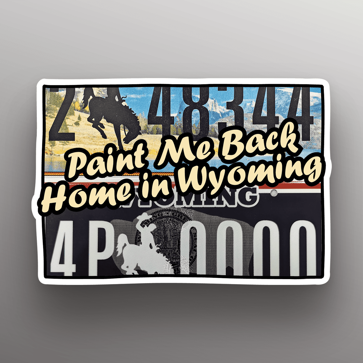 Paint Me Back Home In Wyoming State Shape Great Gift Idea Single 5 Inch ...