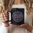 Bald Eagle Crescent Moon mug | Faux Quilled Look Americana Design ...