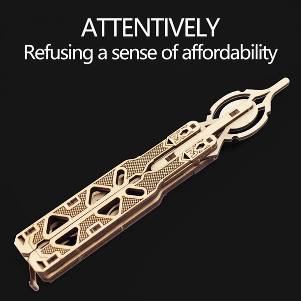 Snorda Wooden Puzzle Butterflies Knife Folding Knife Three-dimensional ...
