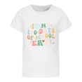 Confree Little Girls T-Shirts Letter Pattern Printing Short Sleeved ...