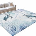 Summer Sea Turtle 5'x7' Rug for Living Room Sofa and Coffee Table ...