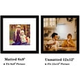 Black 12x12 Picture Frame Set,Square Photo Frame with Mat Display ...