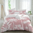 4 Piece Duvet Cover Set Cal king, Tropical Palm Tree Silhouette Soft ...