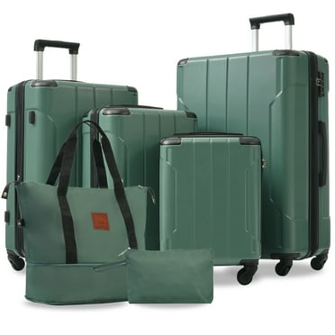 HQZX 6 Piece Suitcase Set,Expandable Lightweight Luggage with Wheels ...