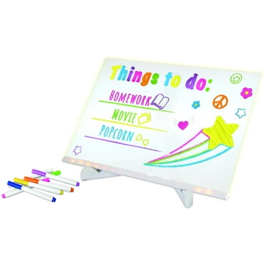 Acrylic Dry Erase Board with Light UpLED Note Board, Light Up Board as ...