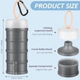 Baderke 2 Pcs Protein Powder Container with Funnels Stand, 4 Stackable ...
