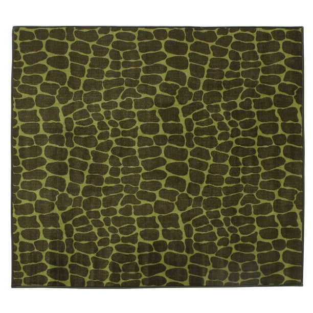Furnish My Place Animal Print Rug - 5 ft. x 5 ft. Square, Giraffe Tree ...