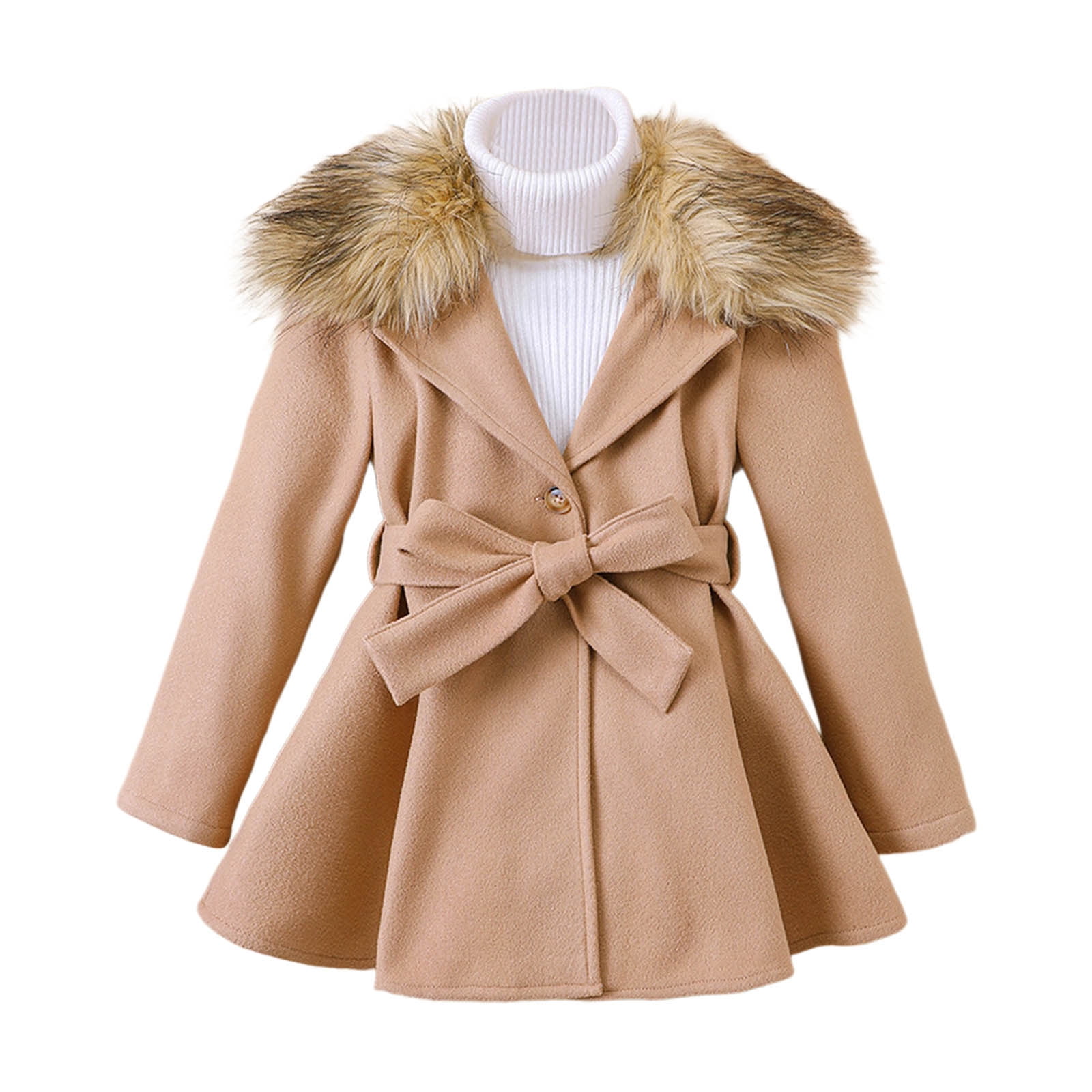 Click here for Lovzfmll Kids Teens Girls Overcoat Large Plush Col... prices