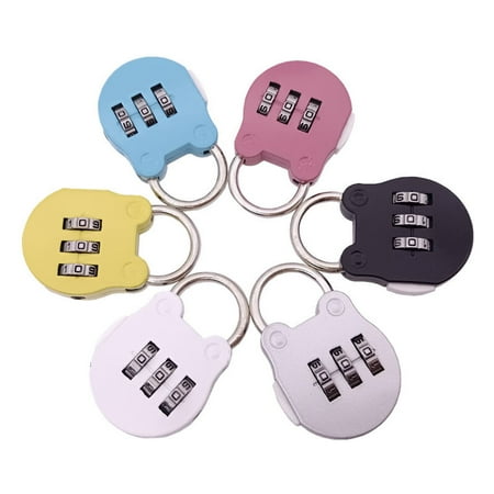 Combination Combination 6 Pcs Small Outdoor Color Coded Padlocks, 3 ...