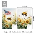 A painting of a bee flying over a field of sunflowerskitchen towels4 ...