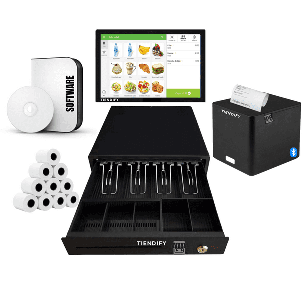 KIT PUNTO DE VENTA TABLET WIFI BLUETOOTH ANDROID IMPRESORA CAJON DE ...