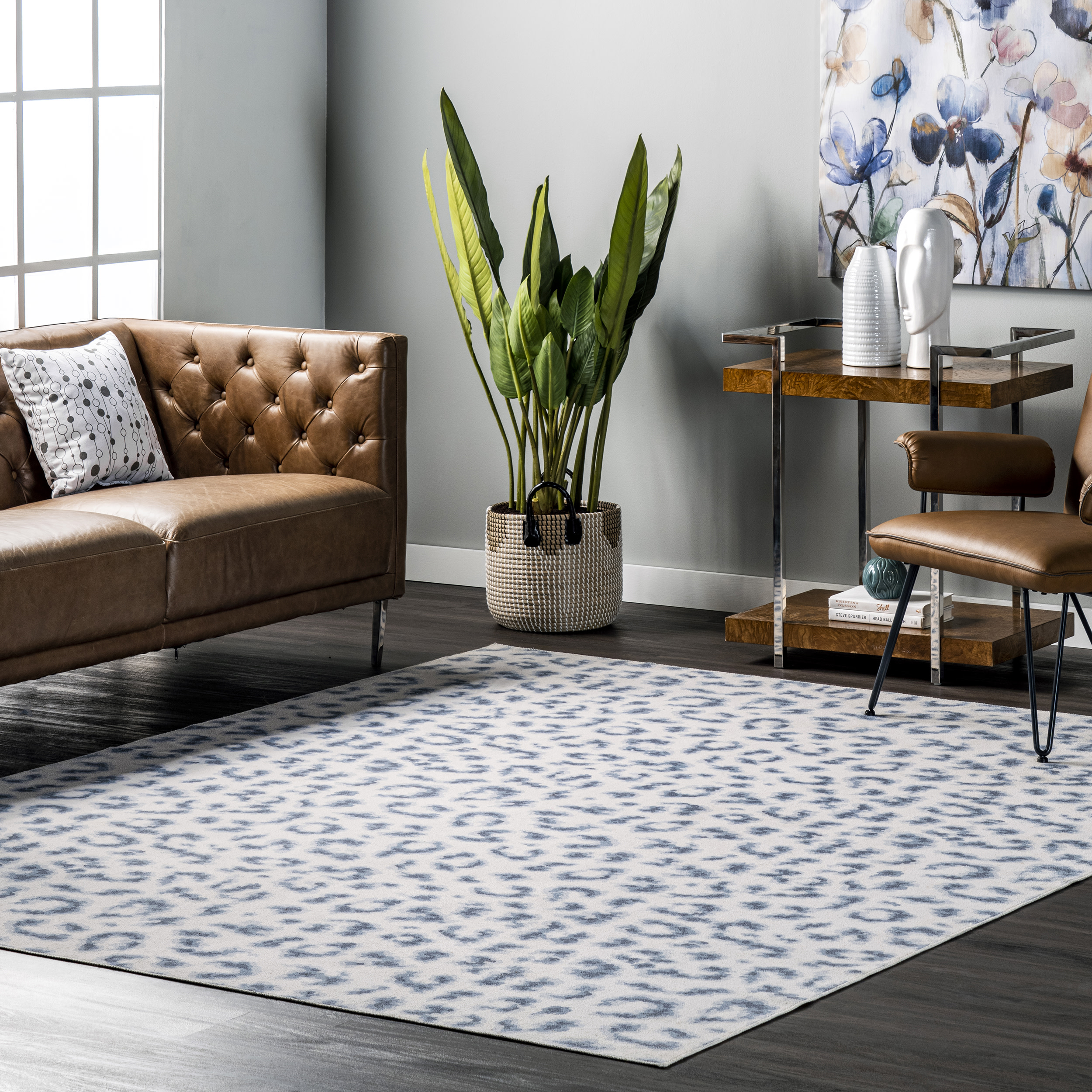 nuLOOM Mason Machine Washable Contemporary Leopard Print Area Rug, 8 ...