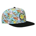 Pokemon Characters Pikachu & Eevee Youth Light Blue Snapback Cap ...