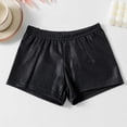 BaoFuBaoMei Metallic Shorts Girls Stretchy Elastic Waist Solid Square ...
