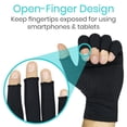 Vive Fingerless Arthritis Gloves (Pair), Copper-Infused Fabric with ...