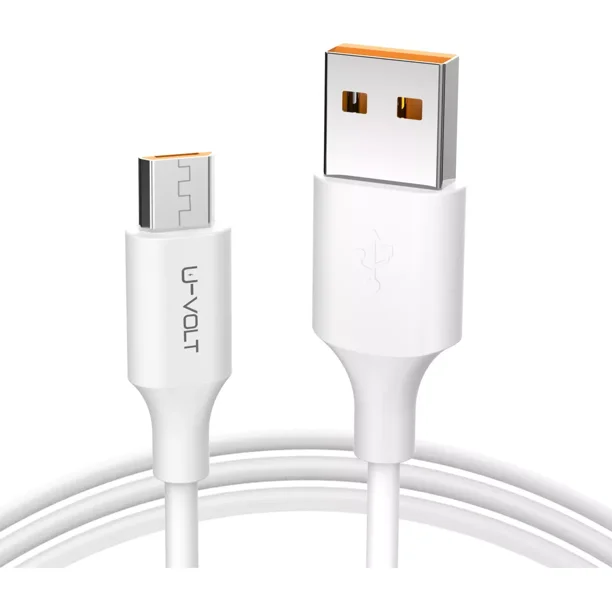 Cable V8 Micro Usb Android Datos Carga Rápida 2.4a U-volt Color Blanco ...