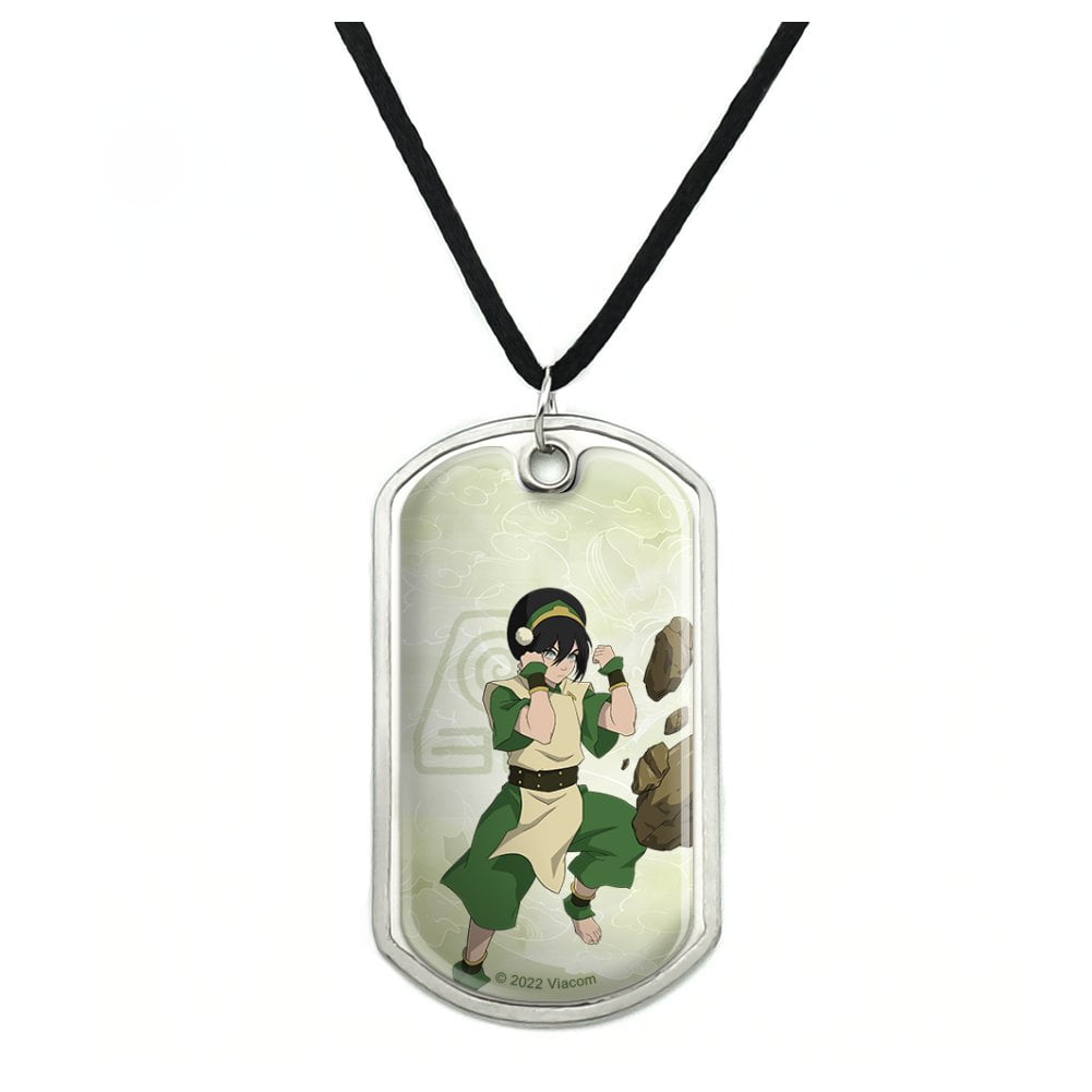 Avatar the Last Airbender Toph Military Dog Tag Pendant Necklace with ...