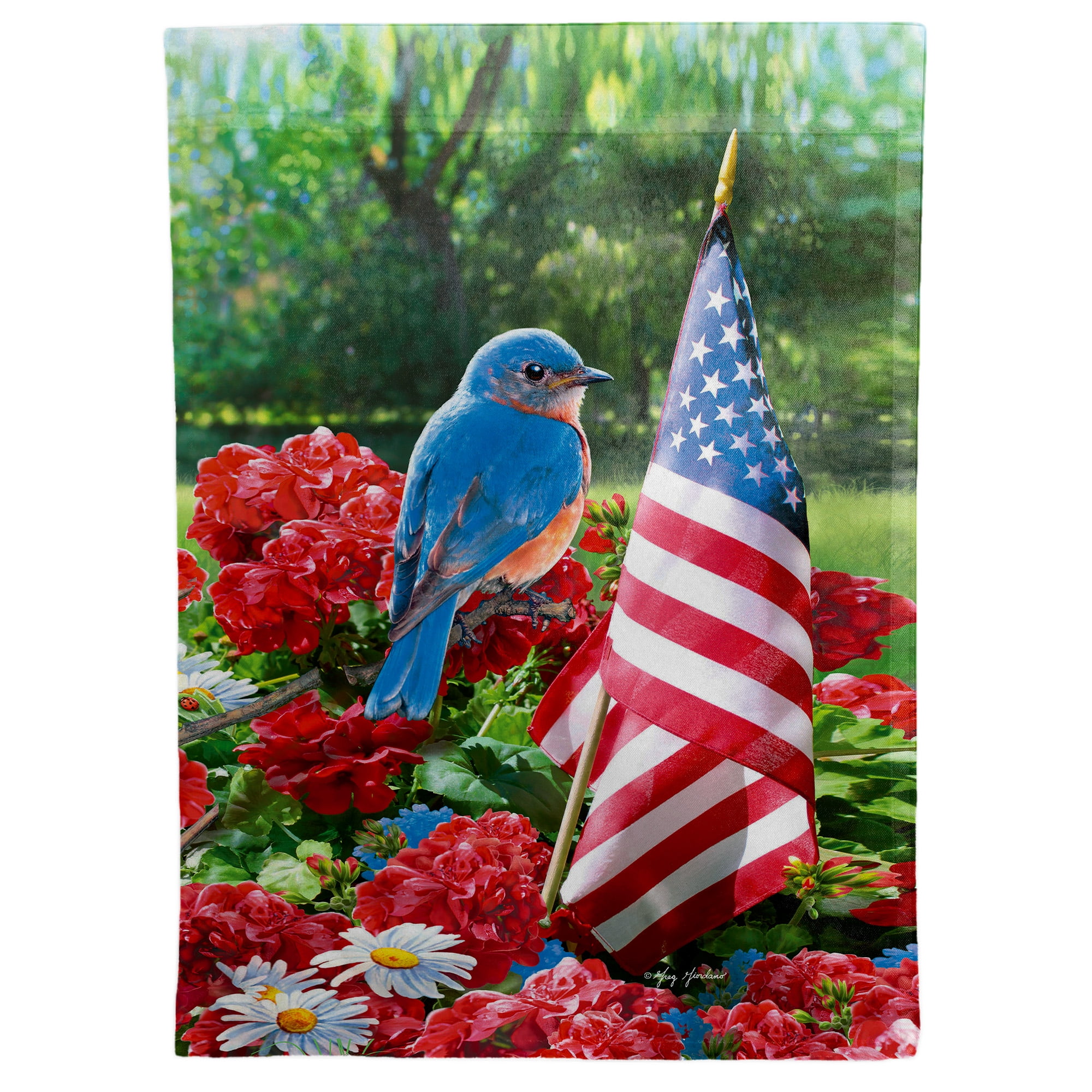 Patriotic Bluebird Garden Flag by Ashton - Walmart.com