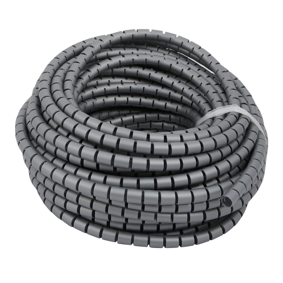 Unique Bargains 10mm Dia Flexible Spiral Tube Cable Wire Wrap Gray 20 ...