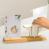 Napkin Holder Home Decor Creative Wooden Base Multifunction Sturdy Menu ...