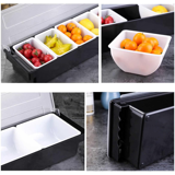 DERCLIVE Chilled Condiment Server with 4 Removable Compartments ...